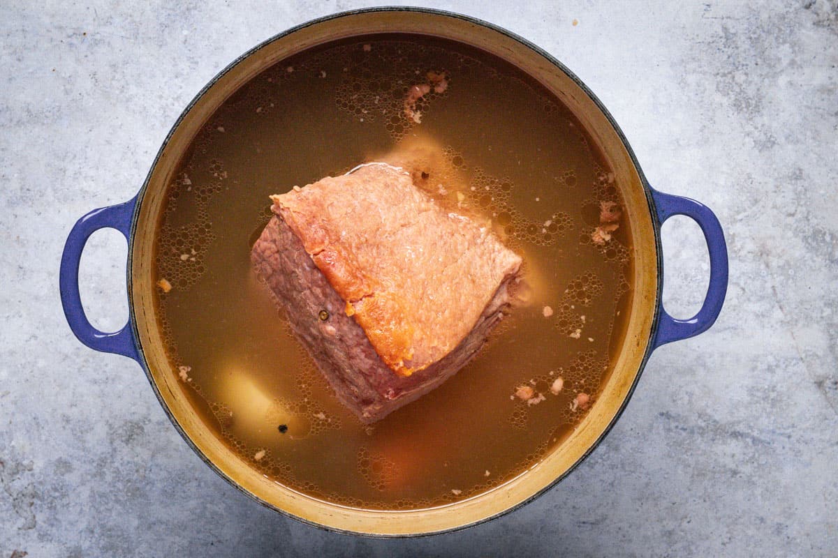 Dutch Oven Corned Beef (Easy Silverside Recipe) - The Irishman's Wife
